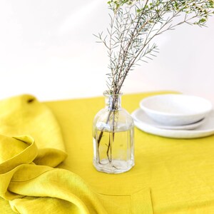 Chartreuse Yellow Linen Tablecloth for Festive Tablescape or Everyday ...