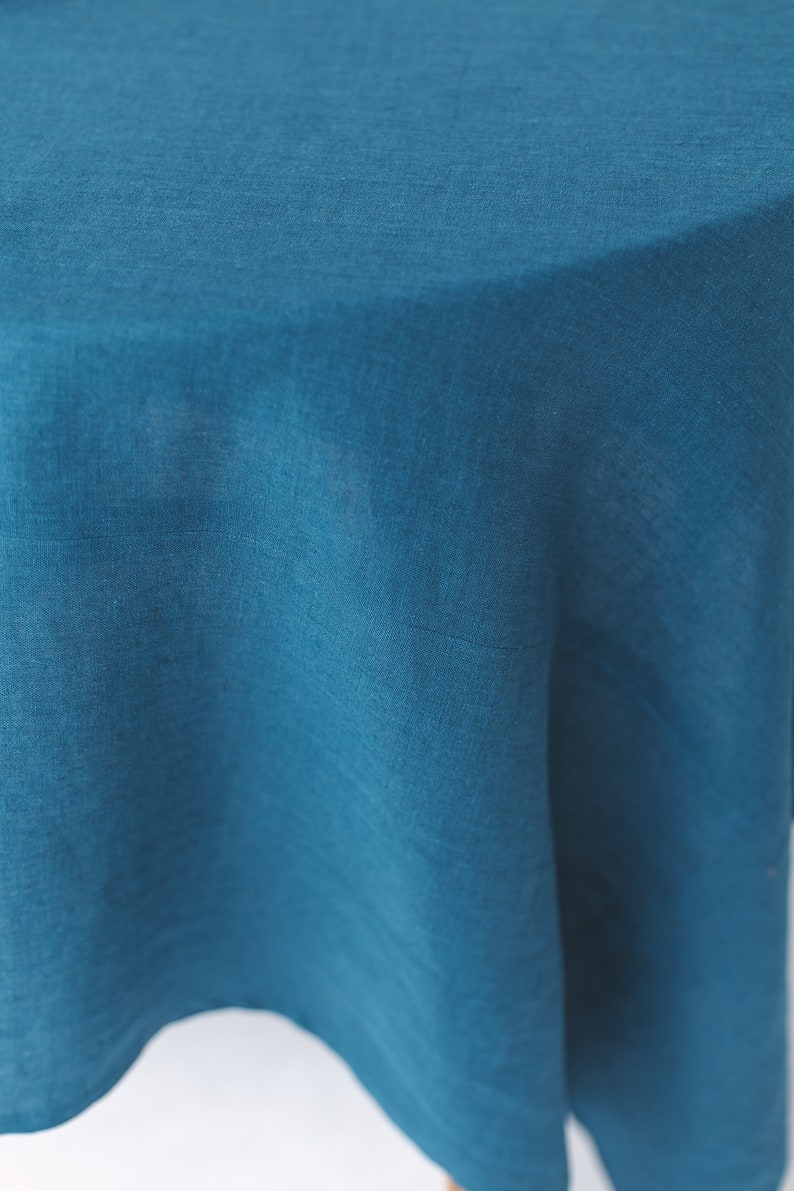 Square Linen Tablecloth for A Round Table Extra Large Square - Etsy