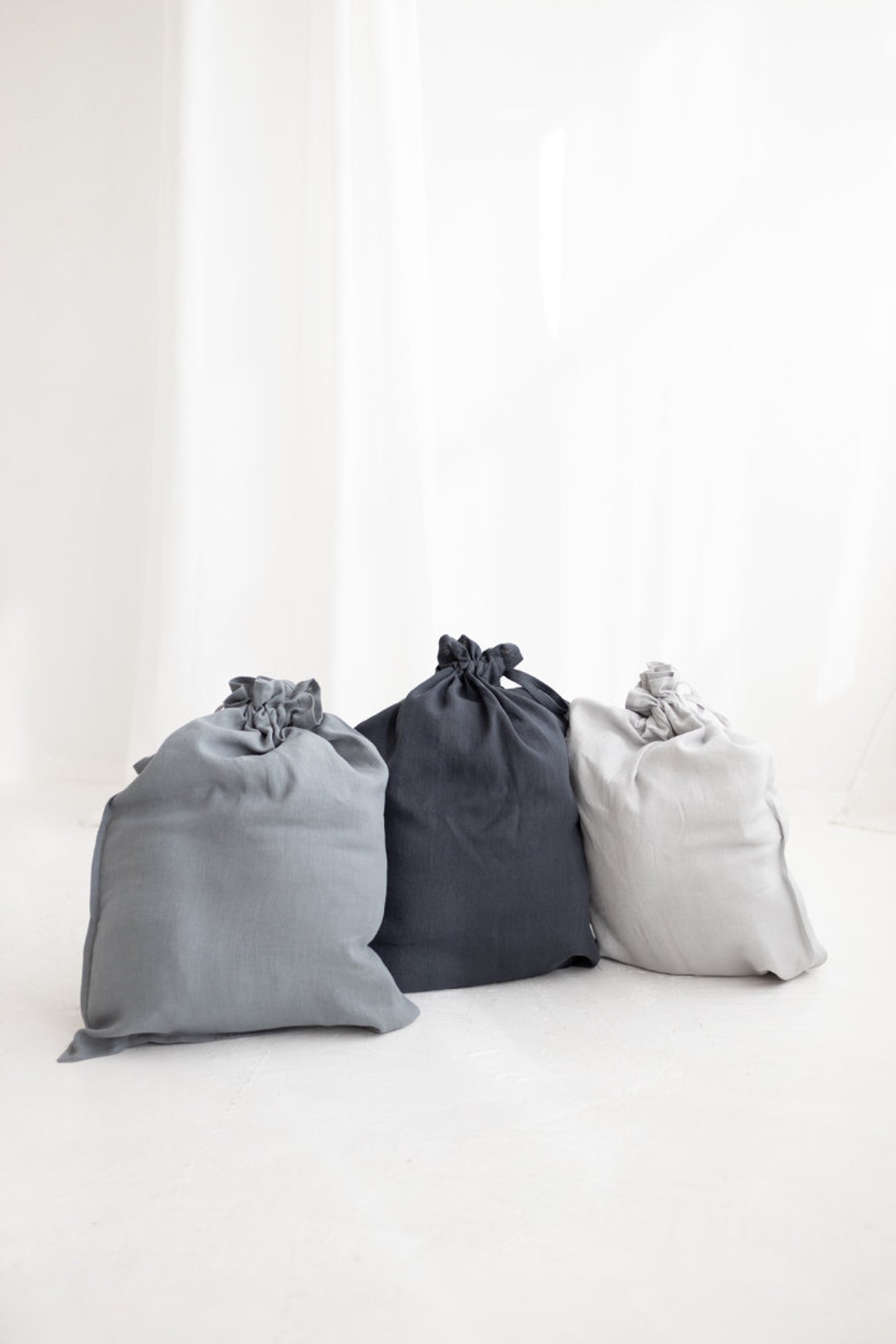 Linen Laundry Bag, Linen Storage Bag, Drawstring Linen Bag, Large Linen ...