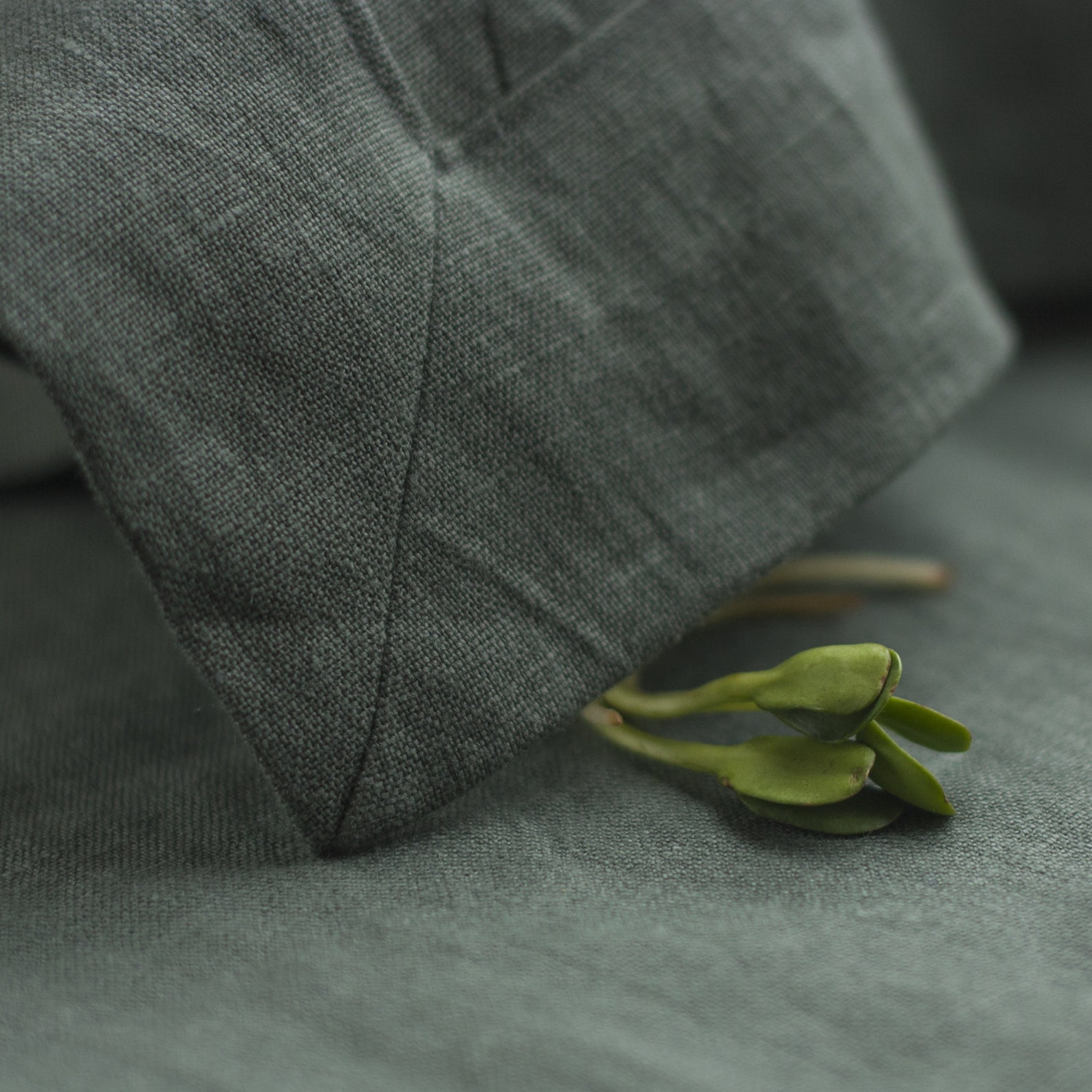 Pure and Natural Grey Linen Tablecloth With Mitered Corners - Etsy