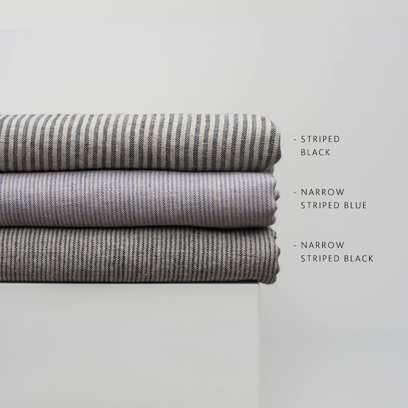 Striped Linen Fabric - Etsy