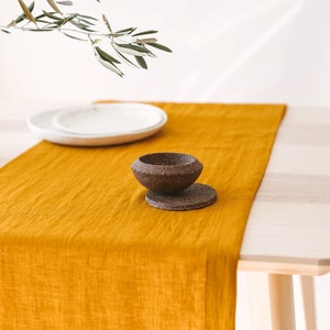 Mustard Linen Table Runner, Various Colors Natural Linen Table Runners ...