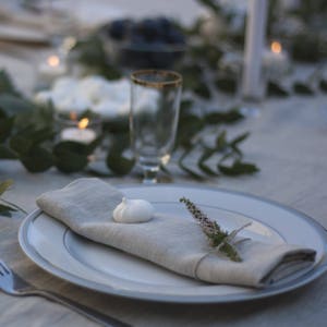Set of Natural Linen Tablecloth and 4 Napkins,linen Tablecloth and ...