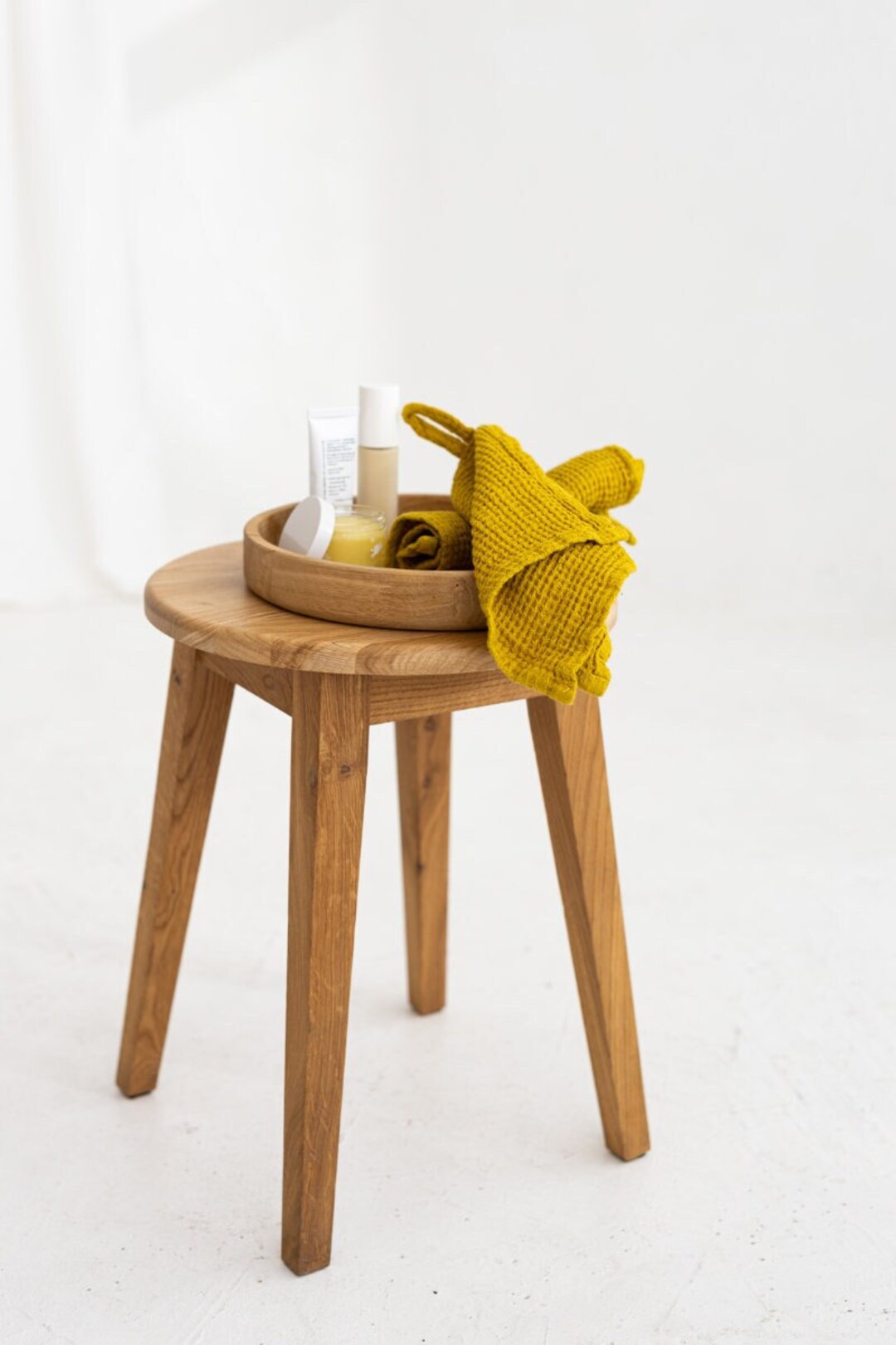 Linen Face Cloth Set of 2, Waffle Linen Face Towel, Compact Foldable ...