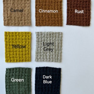 Linen Face Cloth Set of 2, Waffle Linen Face Towel, Compact Foldable ...