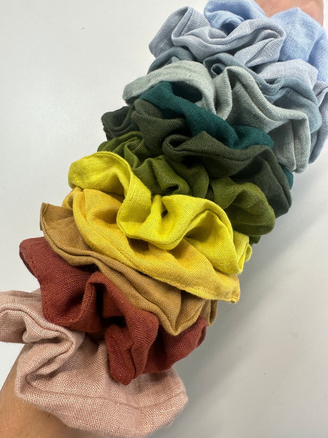 Natural Linen Scrunchie, Ready to Ship Linen Scrunchies, Linen Hair Tie ...