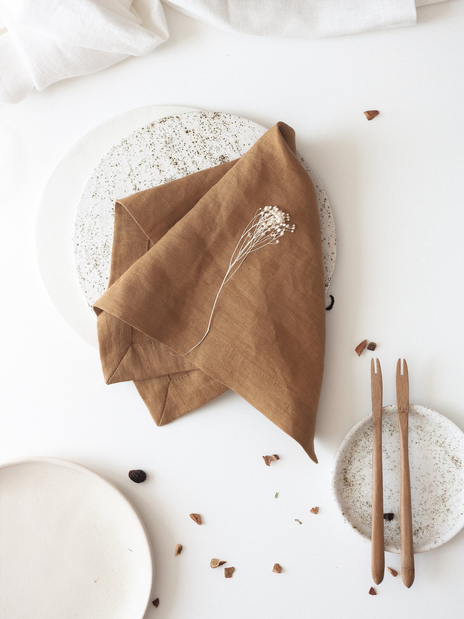 Large Softened Linen Napkins Set Dinner Linen Napkinspink | Etsy