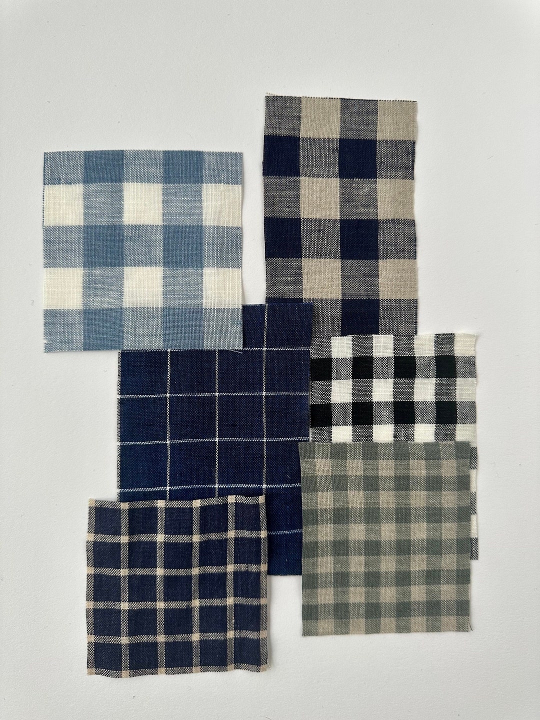 Samples of Linen Fabric Checks and Stripes + EXPRESS DELIVERY, Samples ...