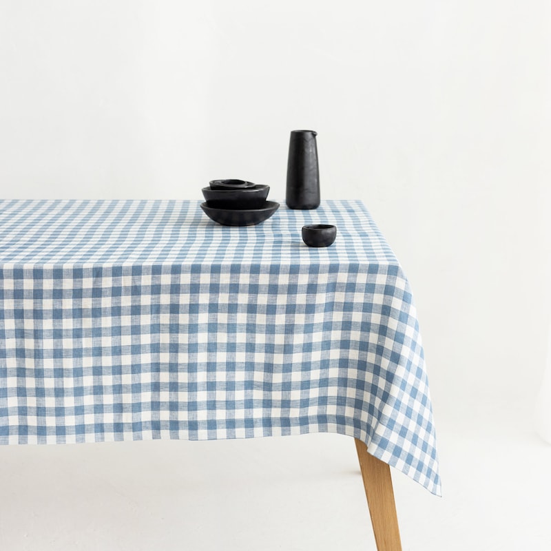 Blue Table Cloth - Etsy