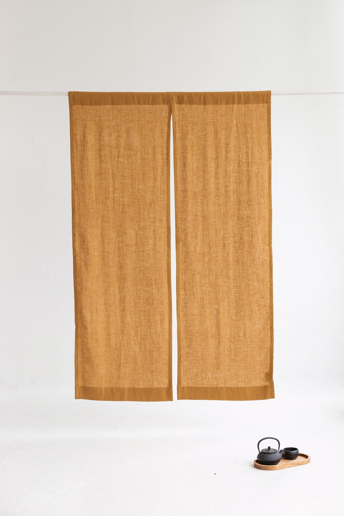 Amber Linen Noren Curtain Japanese Linen Noren Panel - Etsy
