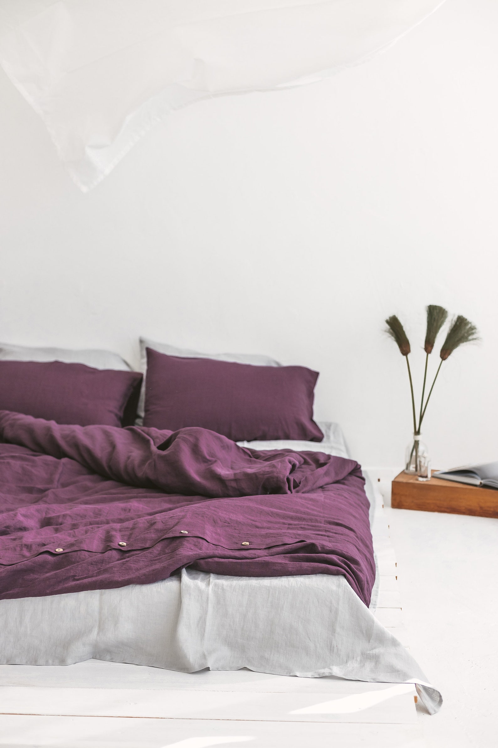 Linen Duvet Cover With Buttons Custom Size Duvet Cover | Etsy