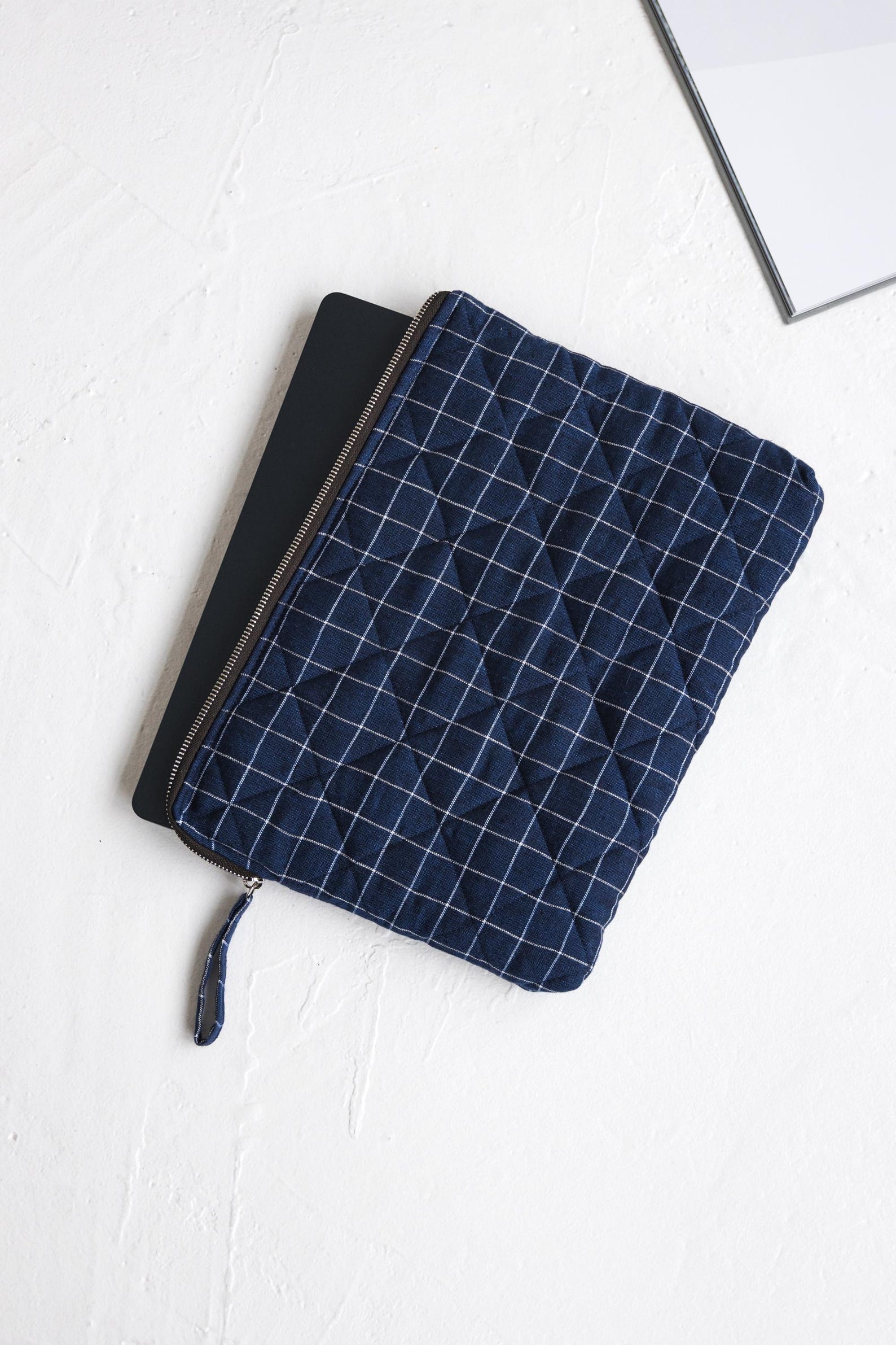 Linen Laptop Sleeve,linen Computer Case,quilted Linen MacBook Case ...