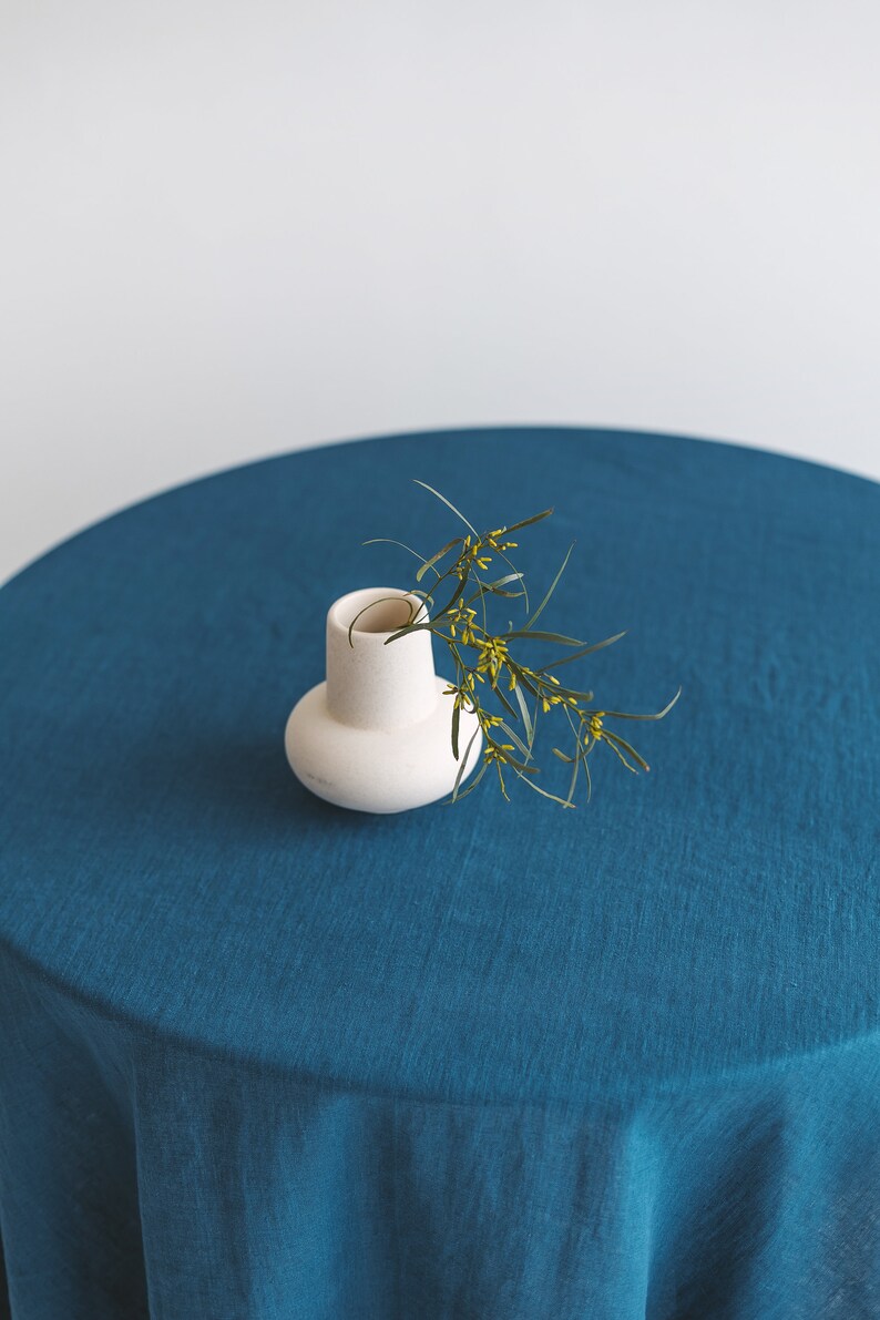 Square Linen Tablecloth for A Round Table Extra Large Square - Etsy