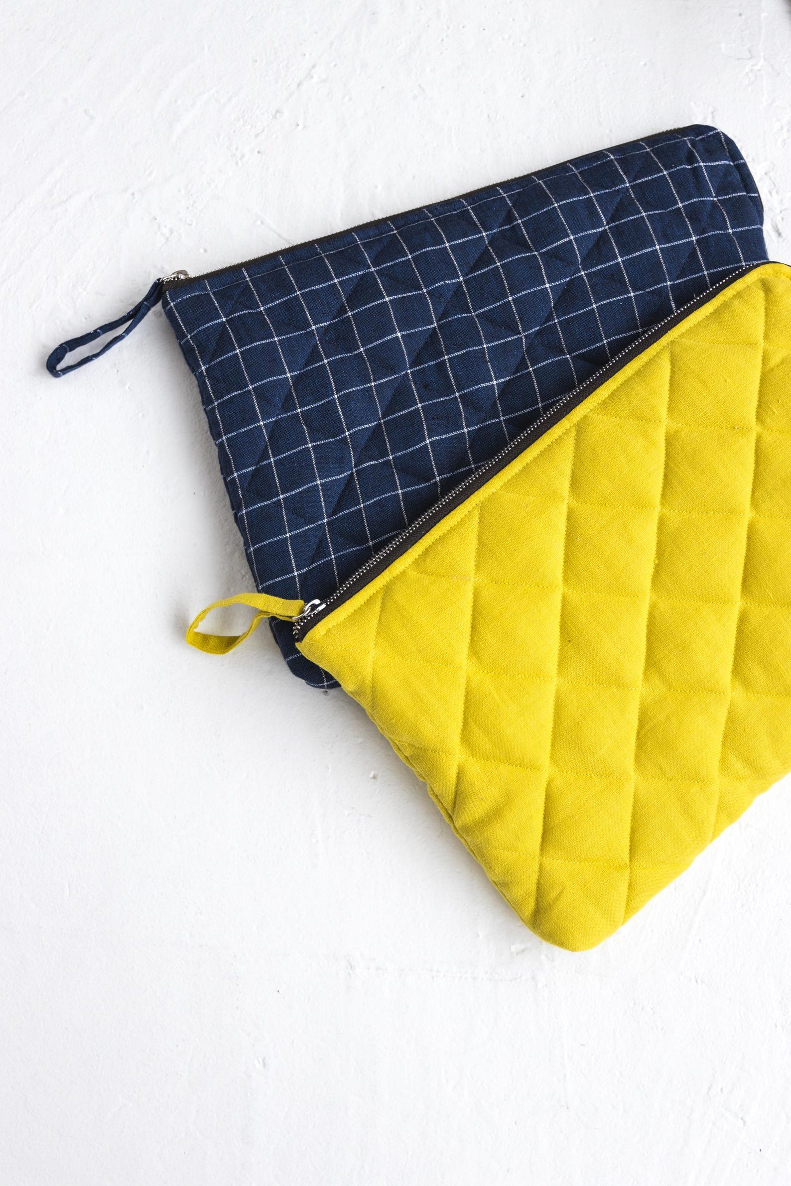 Linen Laptop Sleeve,linen Computer Case,quilted Linen MacBook Case ...