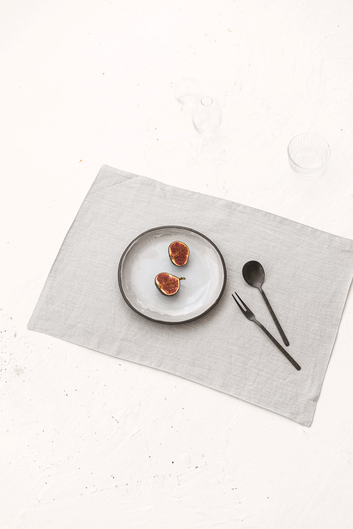 Chartreuse Yellow Linen Table Mats Set Softened Linen | Etsy