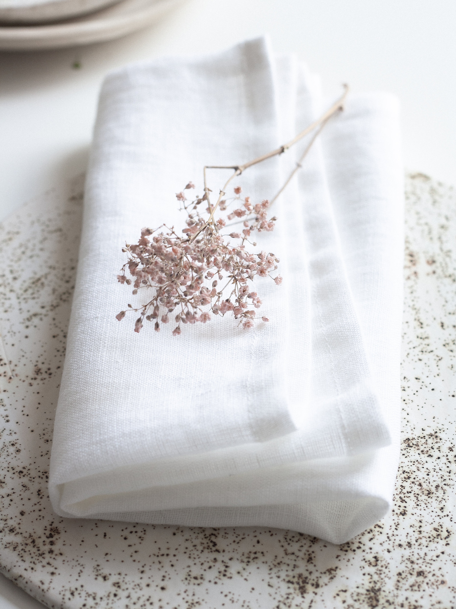 White Softened Linen Napkins Set White Linen Cloth Napkins | Etsy