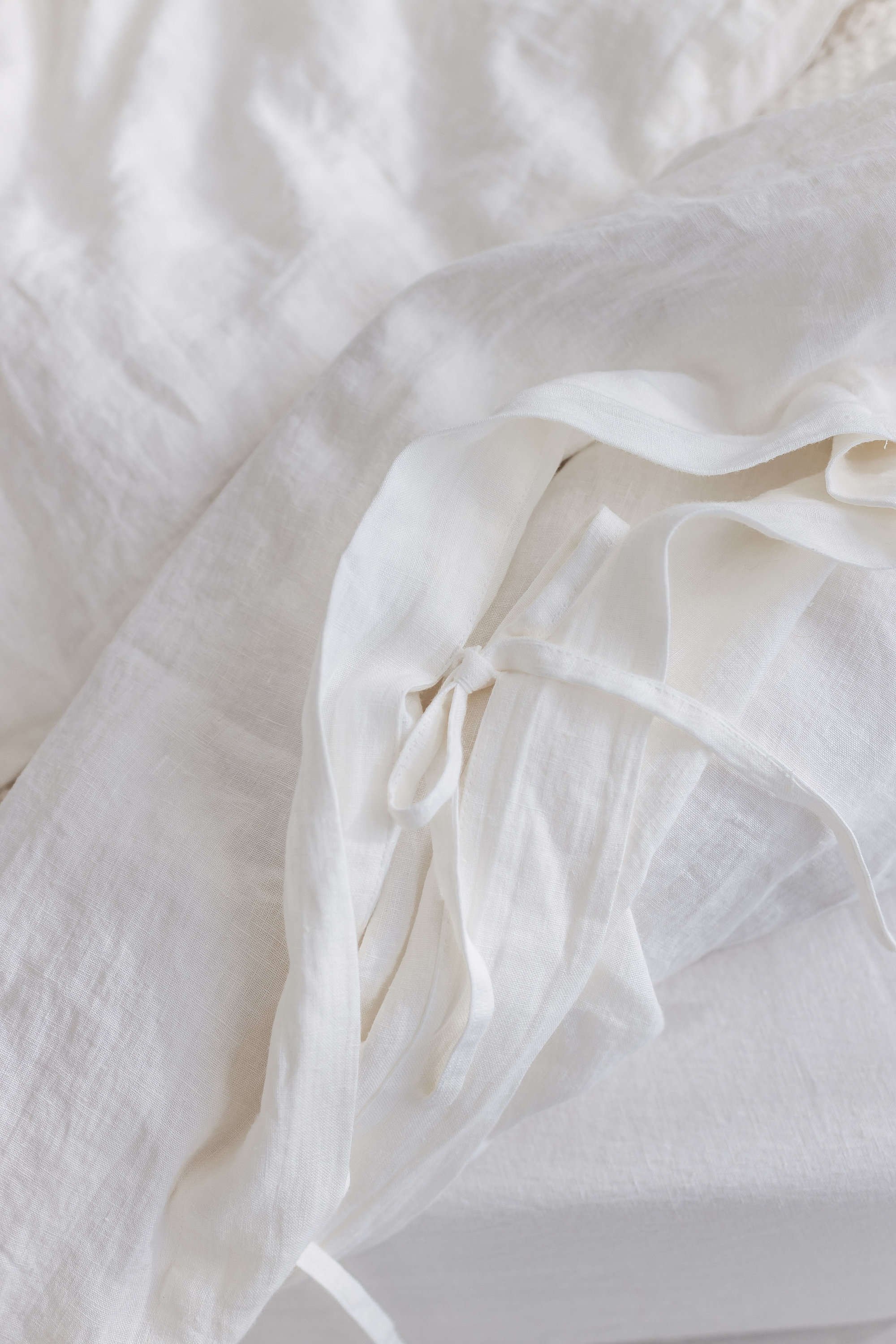 White Linen Bedding Set White Duvet Cover and Pillowcases - Etsy