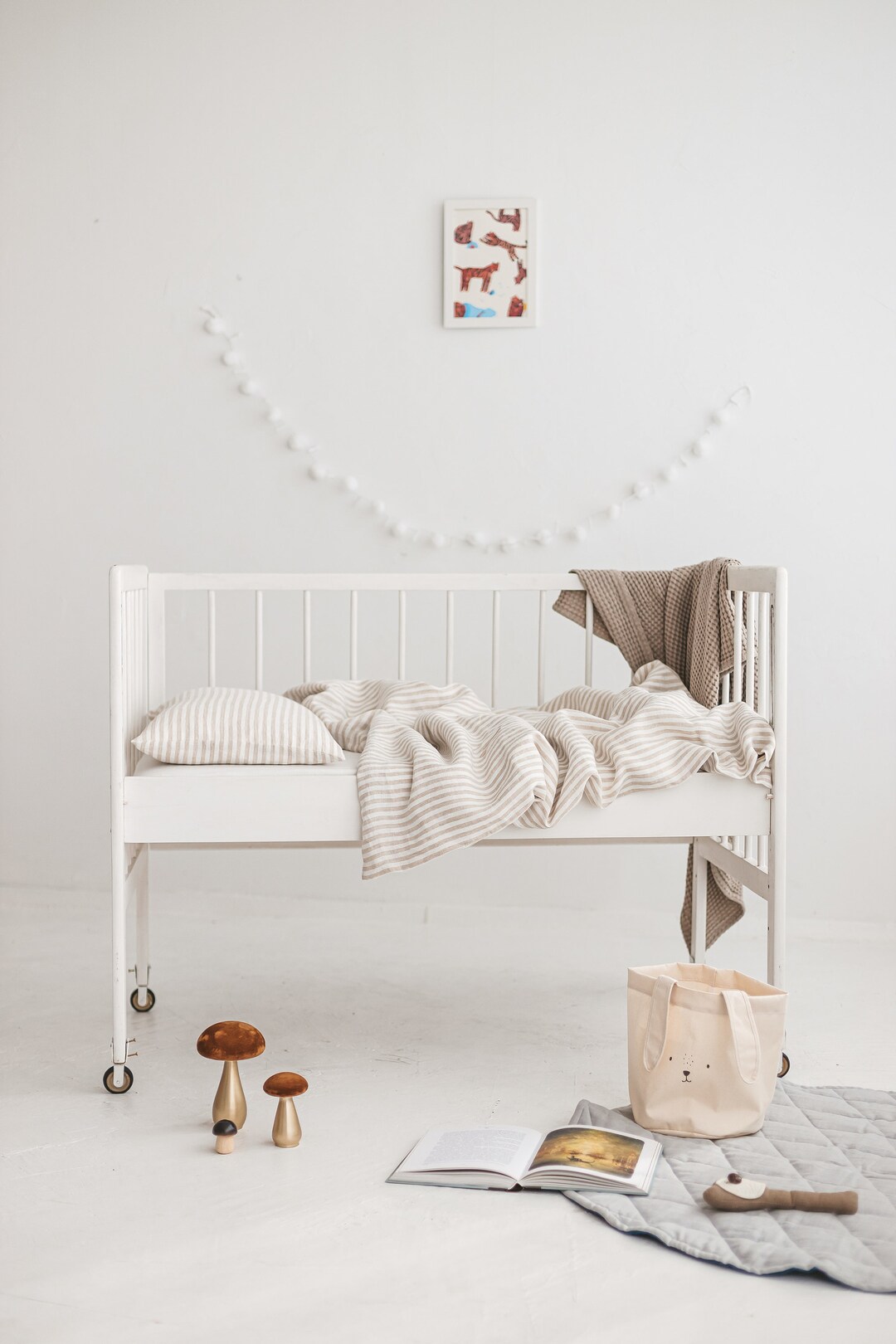 Linen Baby Bedding Set, Linen Duvet Cover and Pillowcase Set for ...