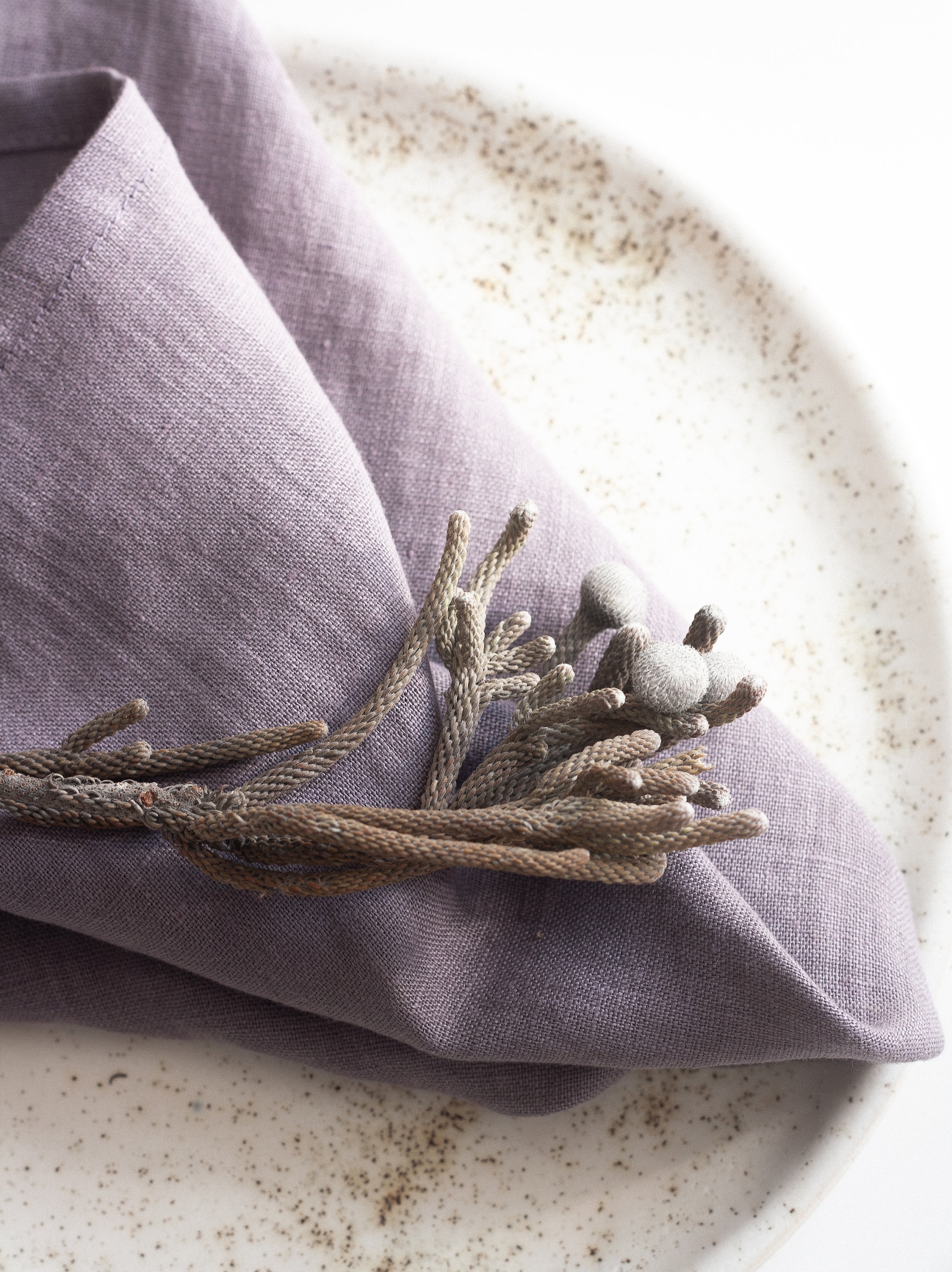 Lavender Softened Linen Napkins Set, Grape Linen Cloth Napkins, Purple ...