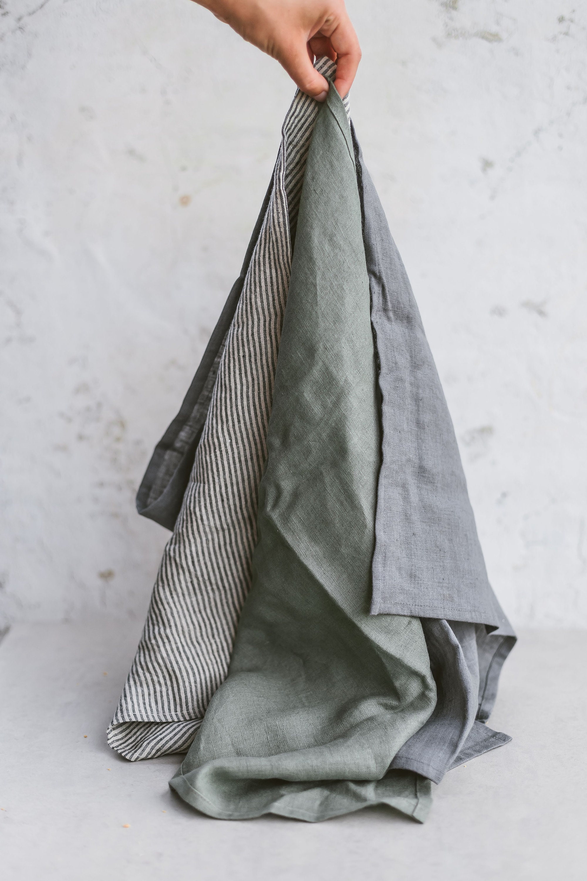Linen Tea Towels Set of 2linen Dish Towelsgrey Linen - Etsy