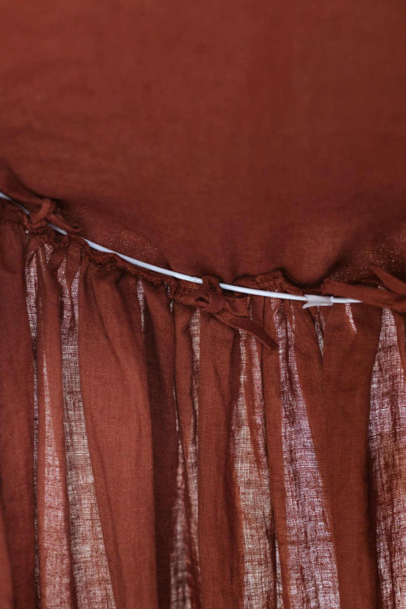 Rusty Linen Canopy Bed Hanging Canopy Linen Nursery Canopy - Etsy