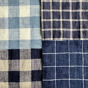 Samples of Linen Fabric Checks and Stripes + EXPRESS DELIVERY, Samples ...