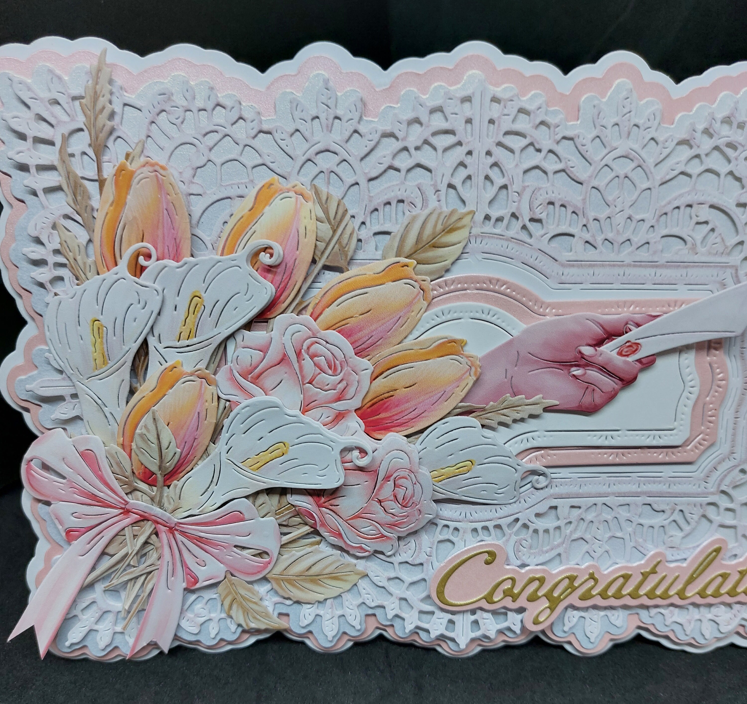 Hand Bouquet Congratulations Card - Etsy