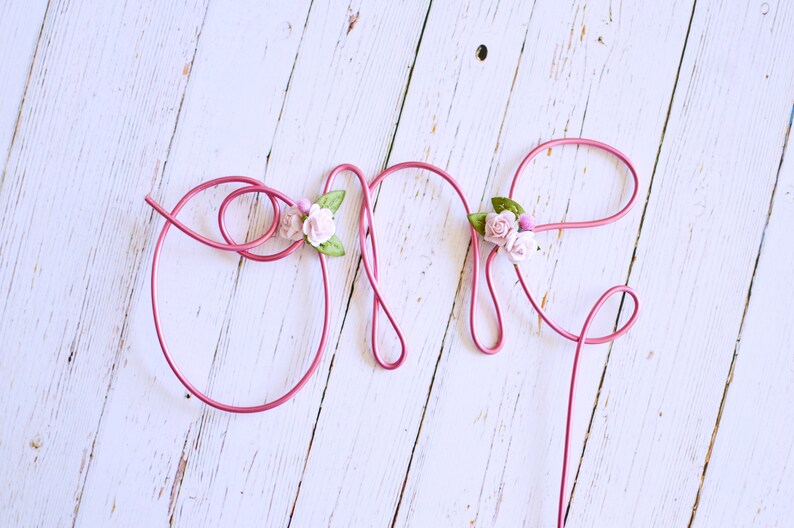 Pink Cake Topper First Birthday Cake Topper One Cake Topper | Etsy