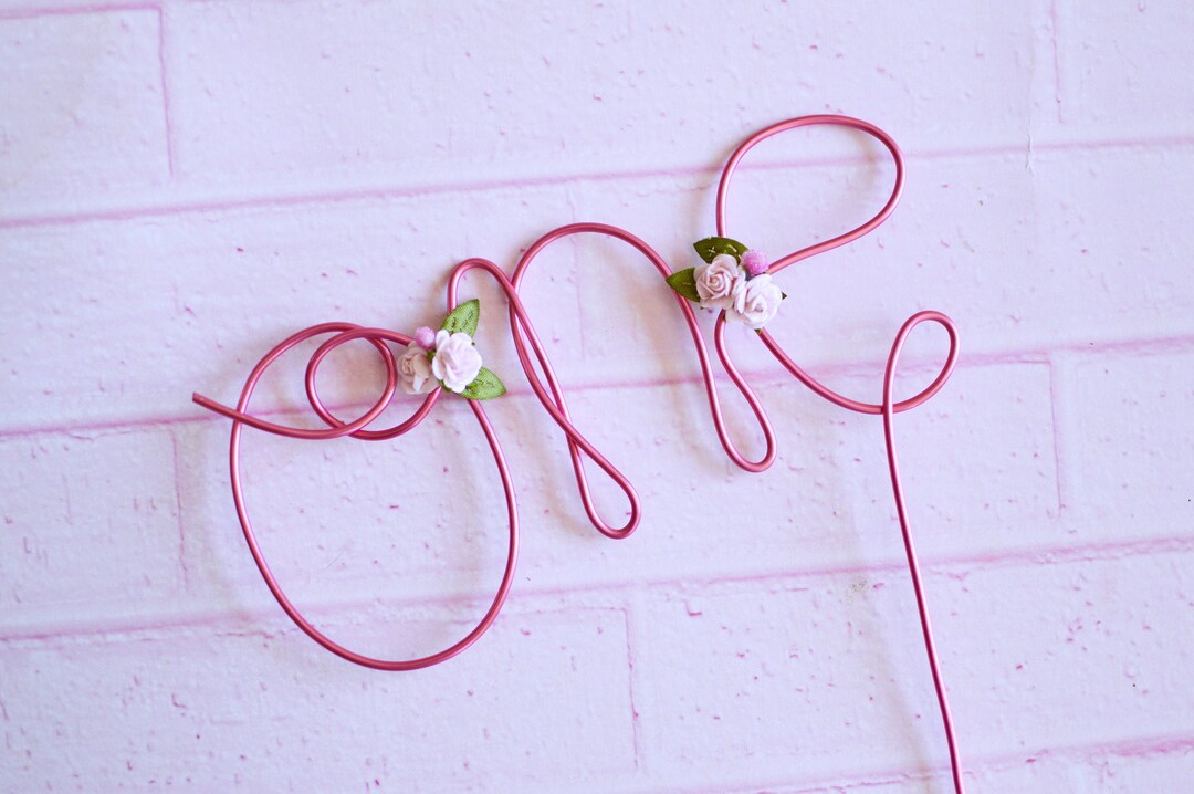 Pink Cake Topper First Birthday Cake Topper One Cake Topper - Etsy