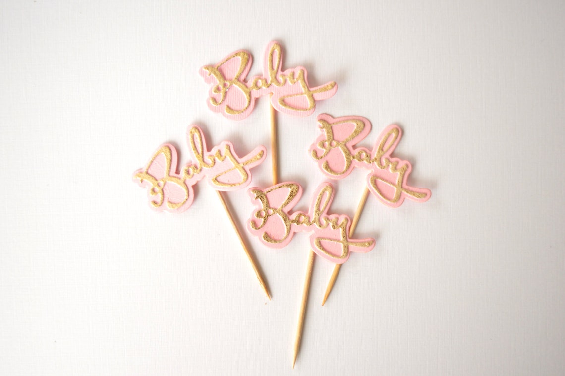 New Baby Cupcake Toppers Baby Shower Party Decoration First | Etsy