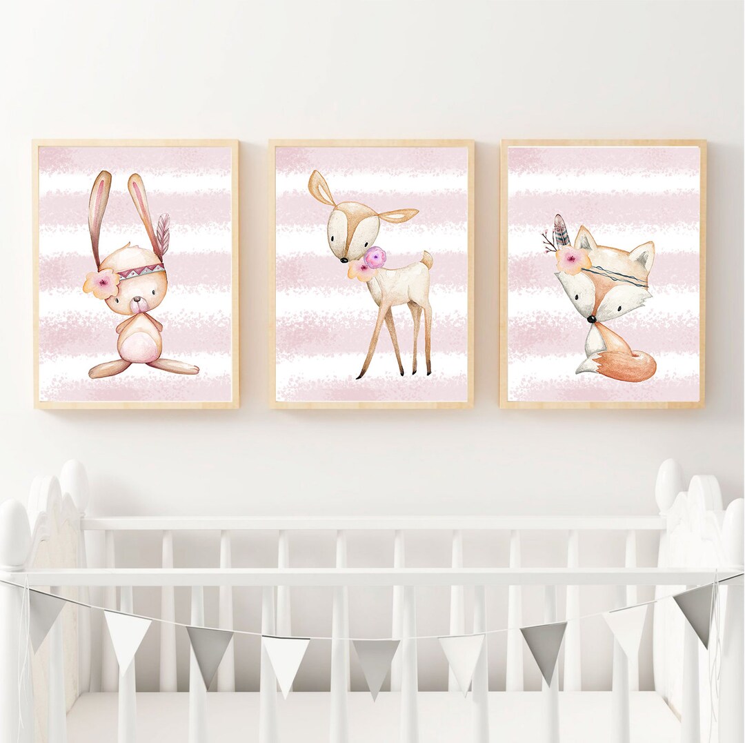 Nursery Wall Art Wild Animal Prints Animal Nursery Nursery - Etsy