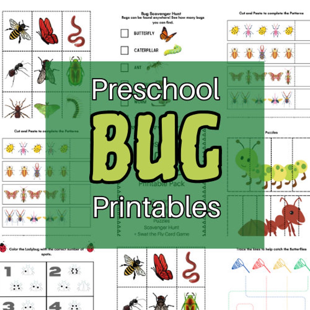 Preschool Bug Themed Printables, Educational Worksheets and Activities ...