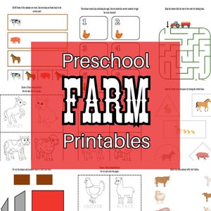 Prek FARM Theme Printables, Worksheets and Activities for Preschoolers ...