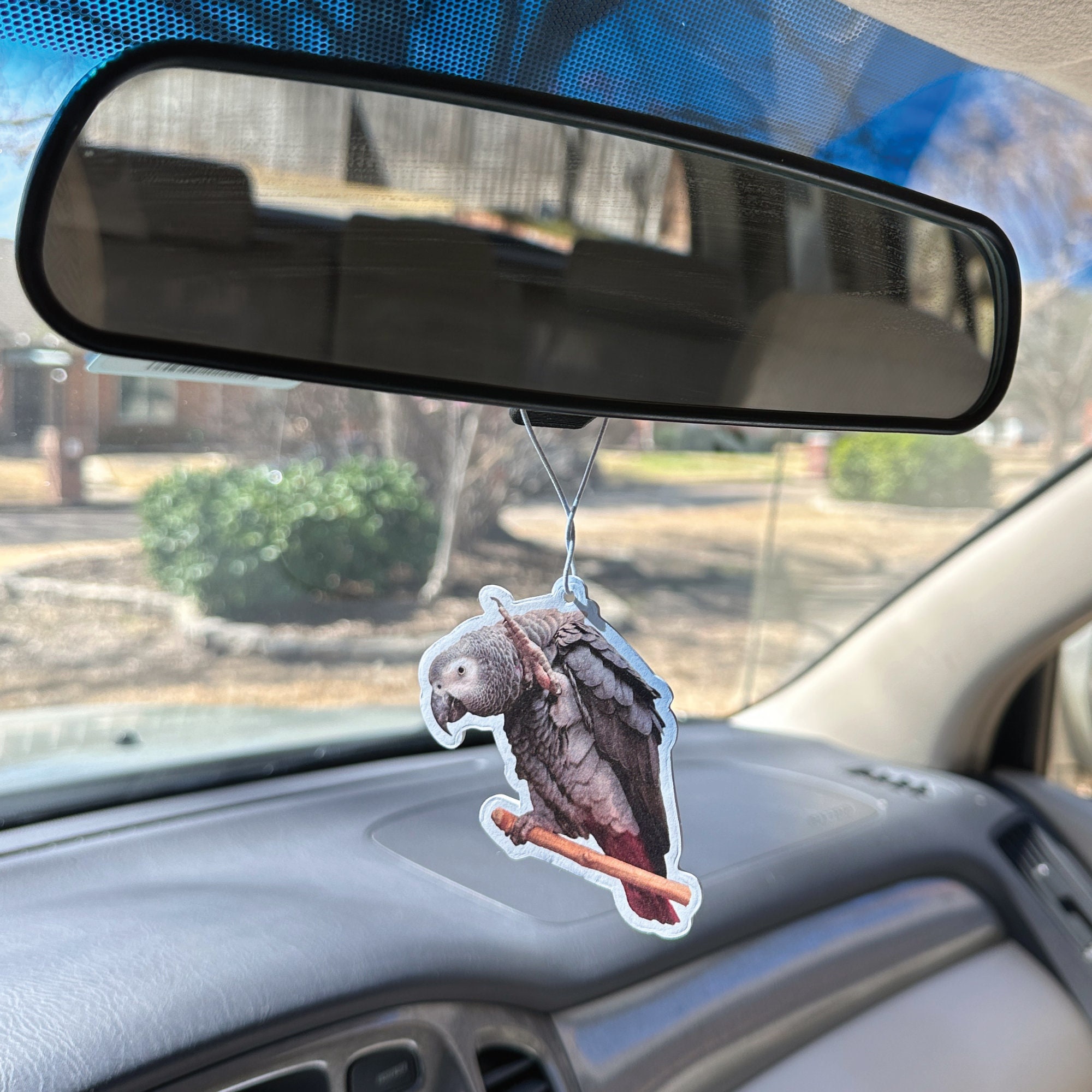 African Grey Parrot Car Air Freshener| Hanging Air Freshener | Orange ...