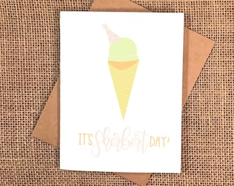 Ice cream card | Etsy