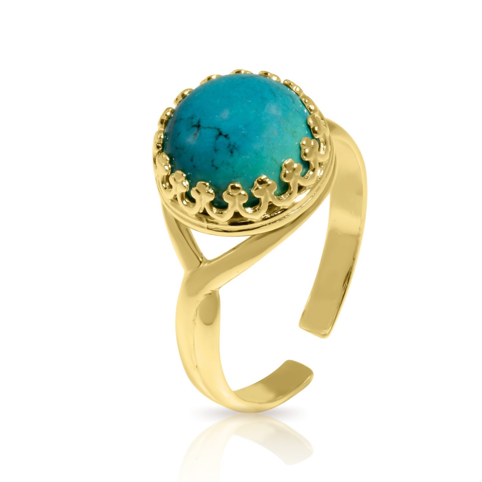 Turquoise Ring Handmade Ring Adjustable Ring Statement - Etsy
