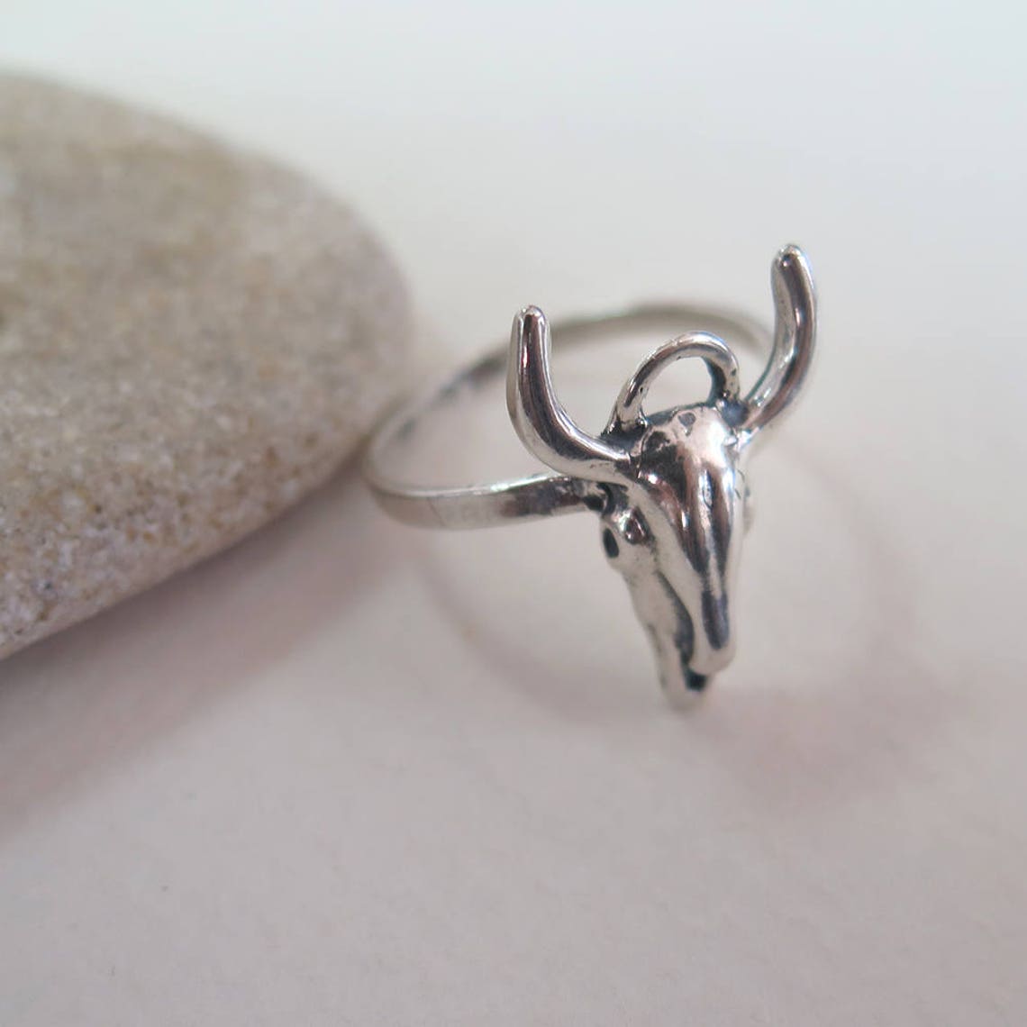 Silver Taurus Ring Statement Ring Silver Ring Bull | Etsy