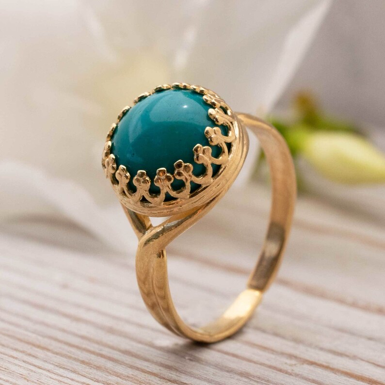 Turquoise Ring Handmade Ring Adjustable Ring Statement | Etsy