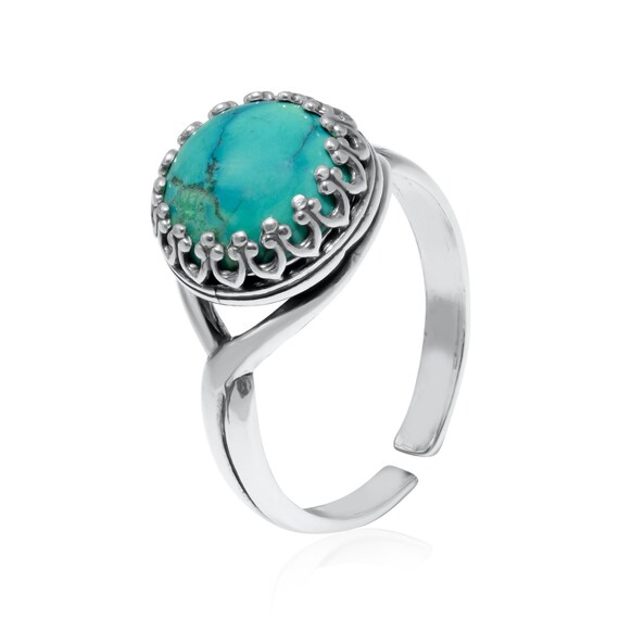 Turquoise Ring 925 Sterling Silver Ring Gemstone Ring - Etsy