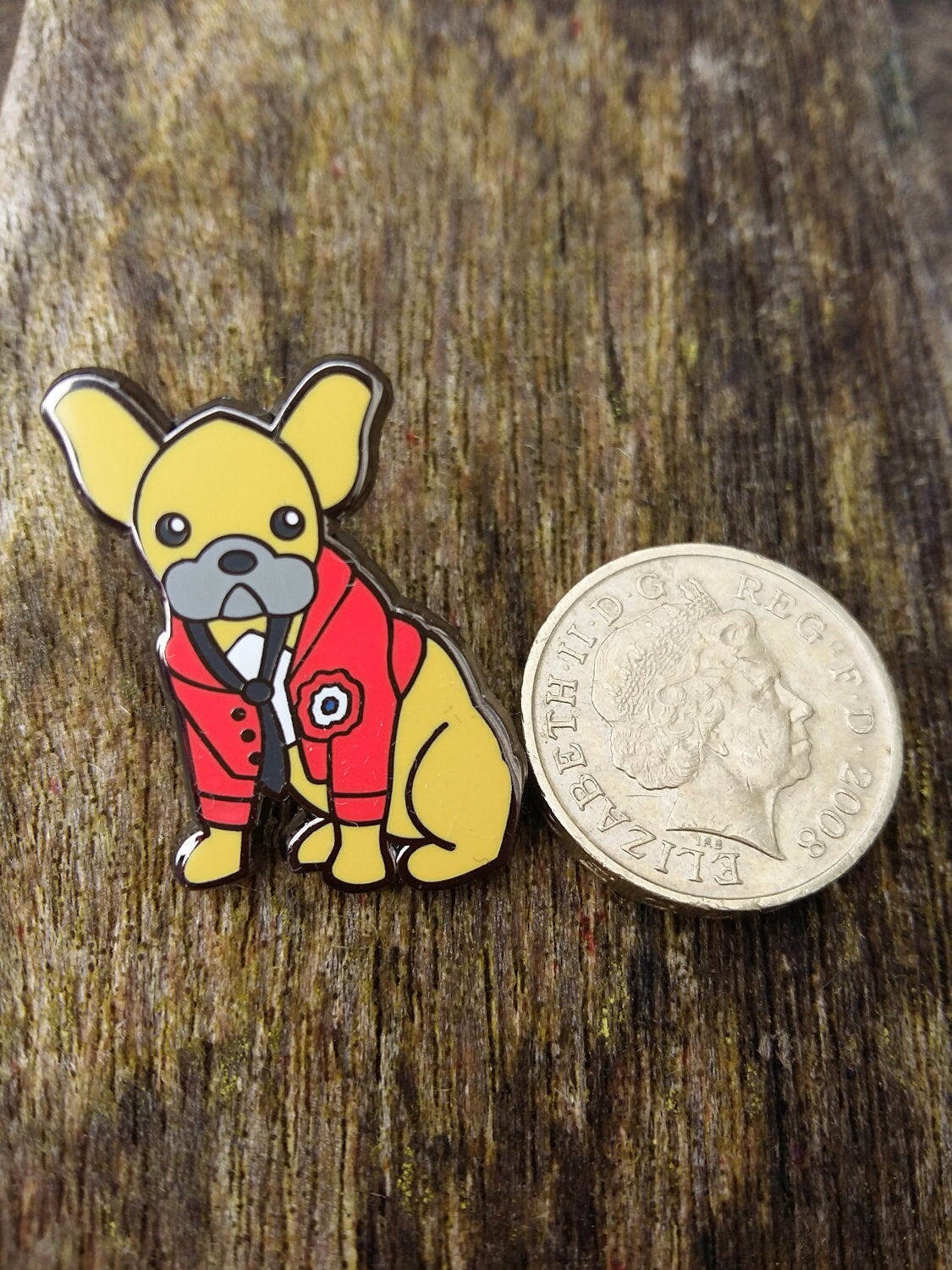 French Revolutionary Bulldog Enamel Pin 28mm - Etsy