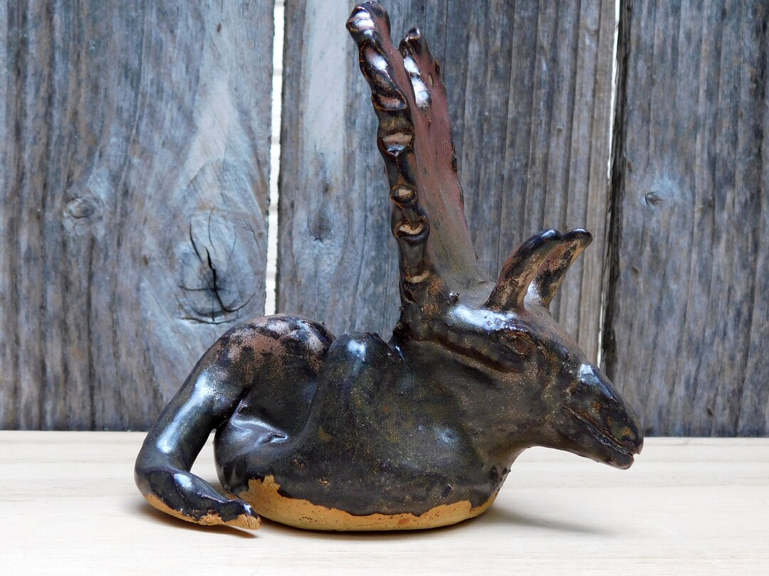 Ceratopsian Head Pot: Crumpled Pottery Planter - Etsy
