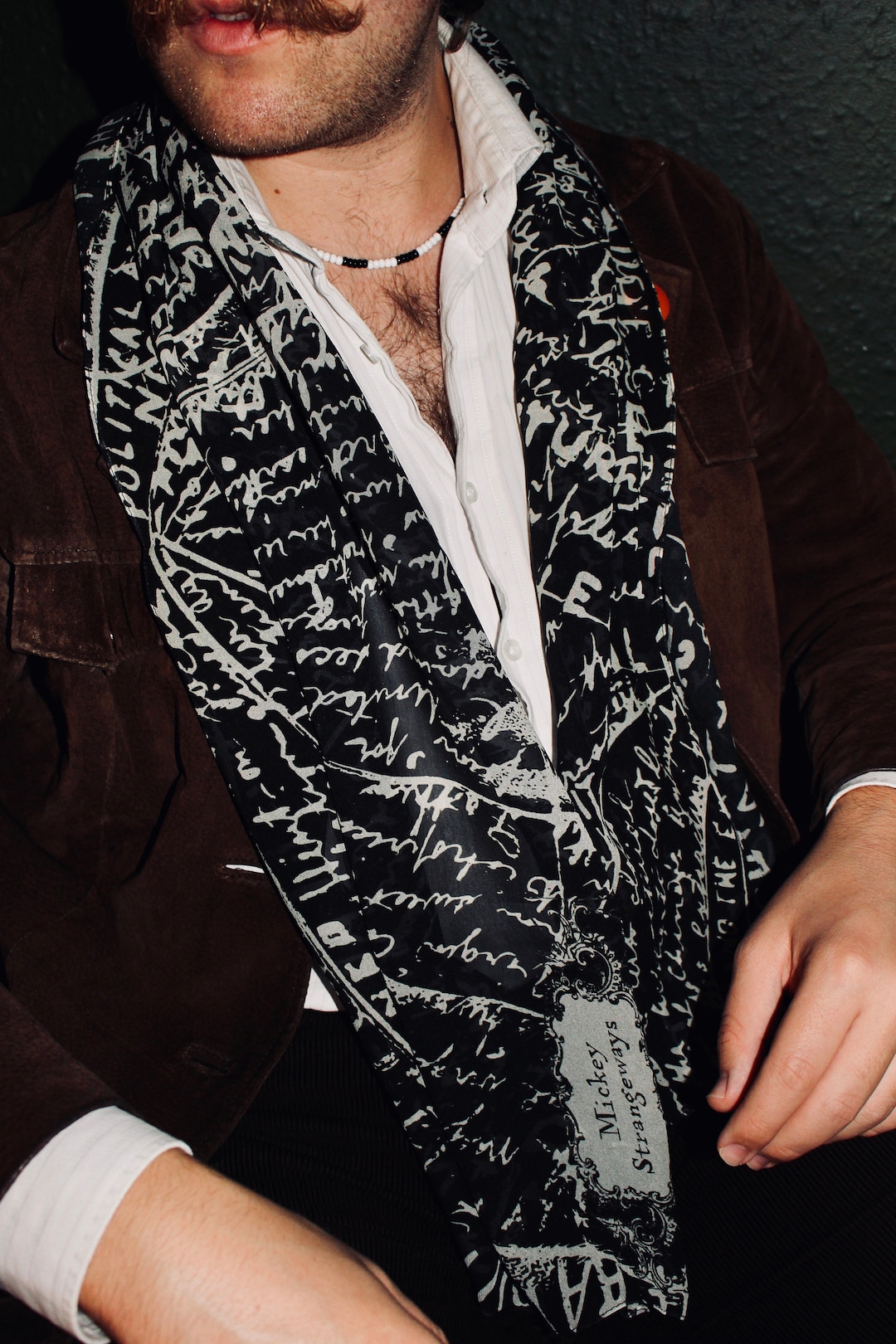 ASYLUM RAMBLINGS - Pure Silk Scarf Handmade by Mickey Strangeways ...