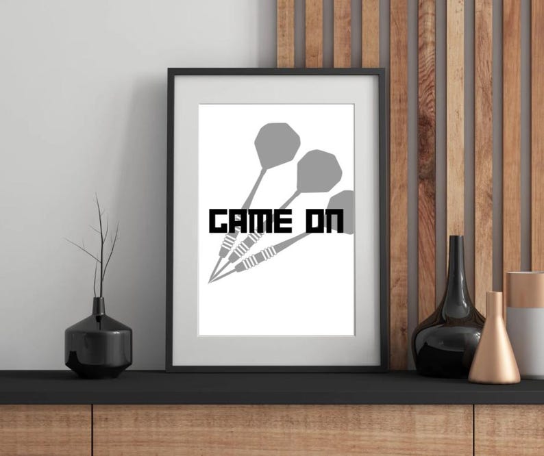 Darts A4 Art Print: Minimalist Sports Bar Décor - Etsy UK
