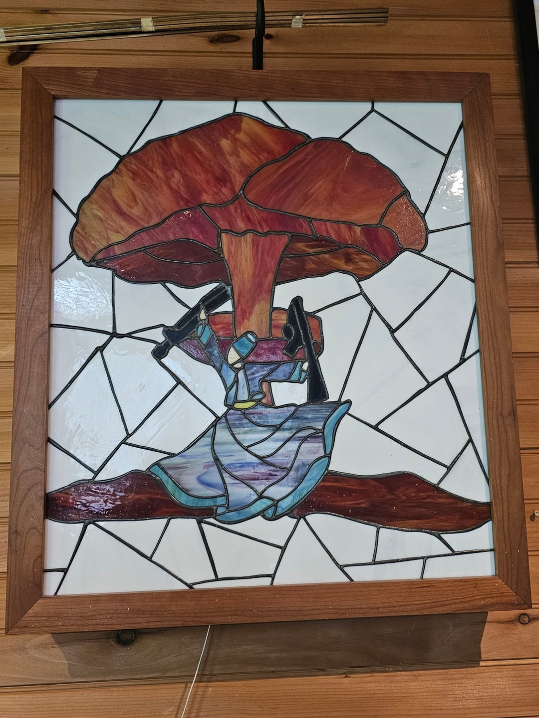 Original Stained Glass Art: Sufi Dancer in Handcrafted Backlit Wood ...