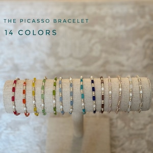 The Picasso Multi Square and Pearl Beaded Bracelet, Simple Beaded ...