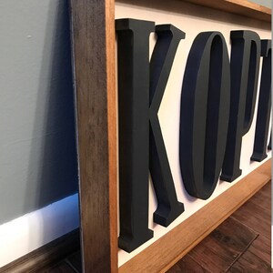 Personalized Wood Sign Framed Name Sign-family Name - Etsy