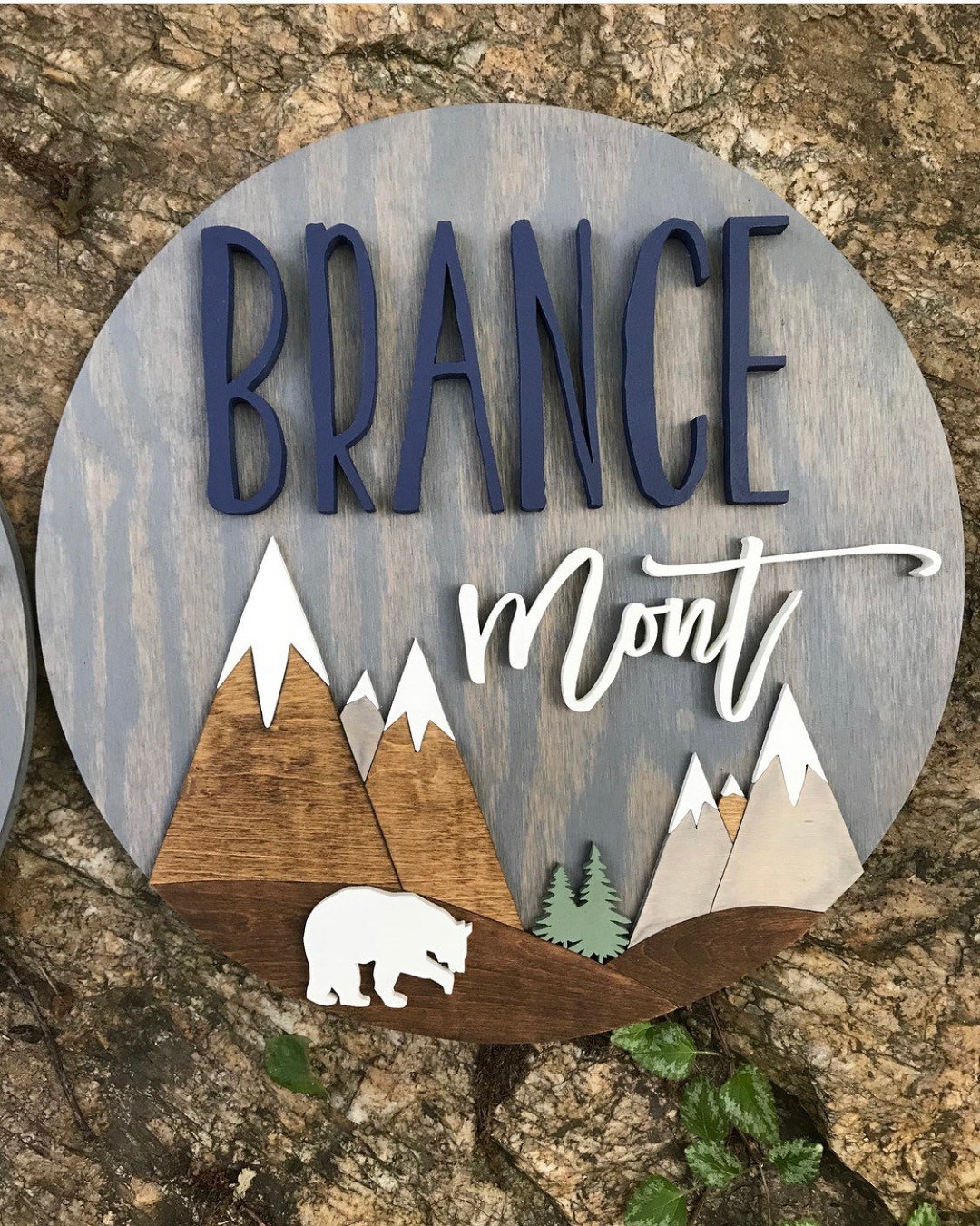Woodland Name Sign Mountain Name Sign Round Name Sign Rustic Name Sign ...