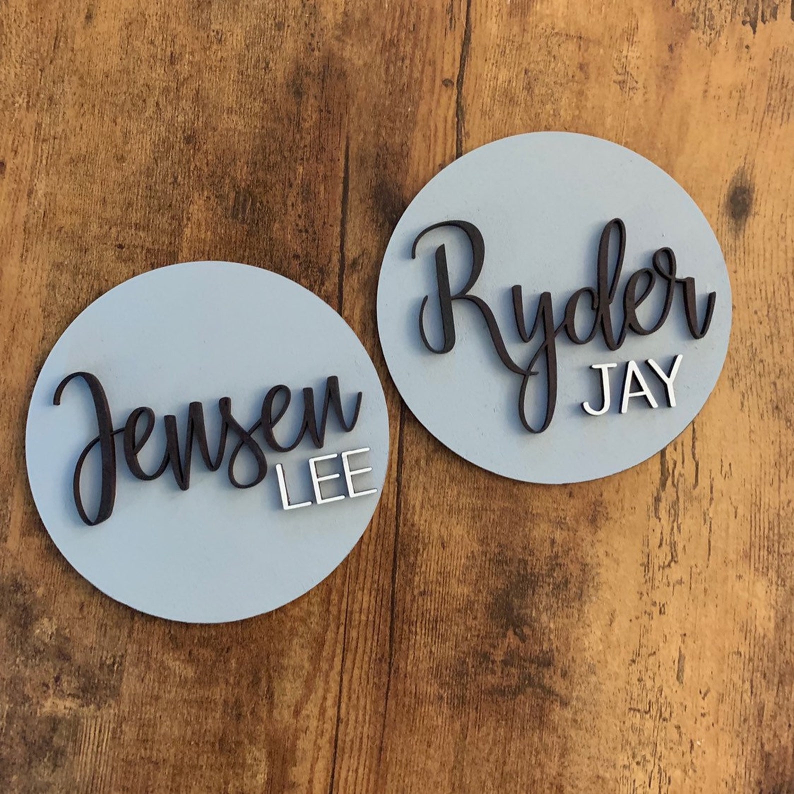 8 Name Sign Small Name Sign Round Name Sign Mini | Etsy