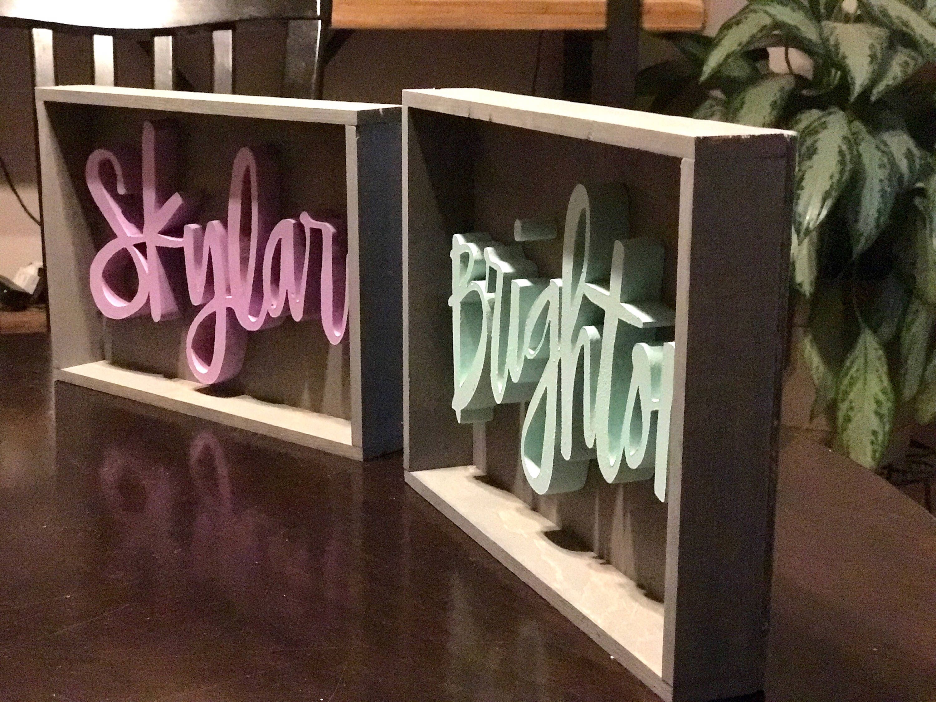 Personalized wood name sign custom name sign name box | Etsy