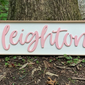 Personalized Wood Sign Framed Name Sign-family Name - Etsy